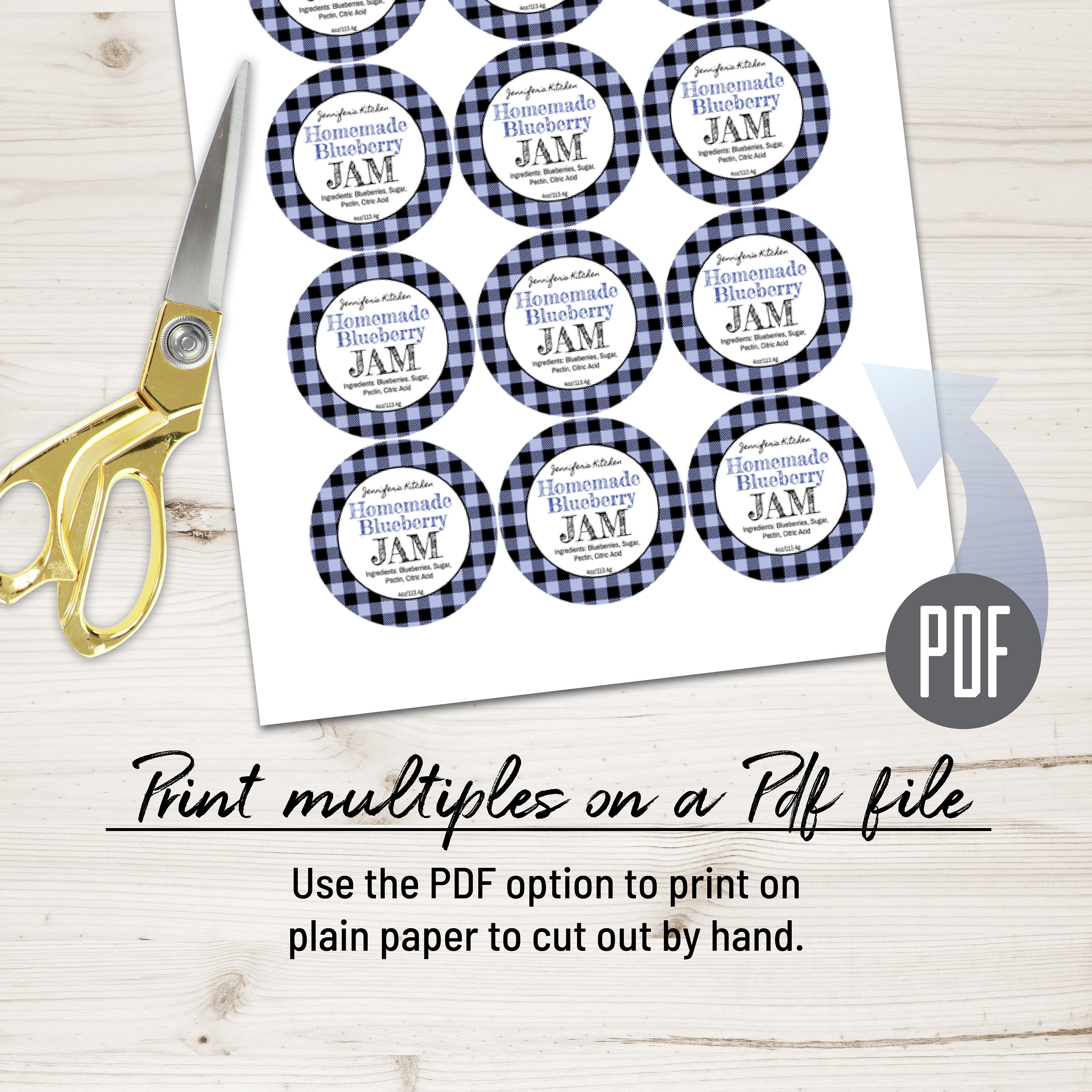 Jam Label Printable for Mason Jars Homemade BBQ Jam Jelly | Etsy