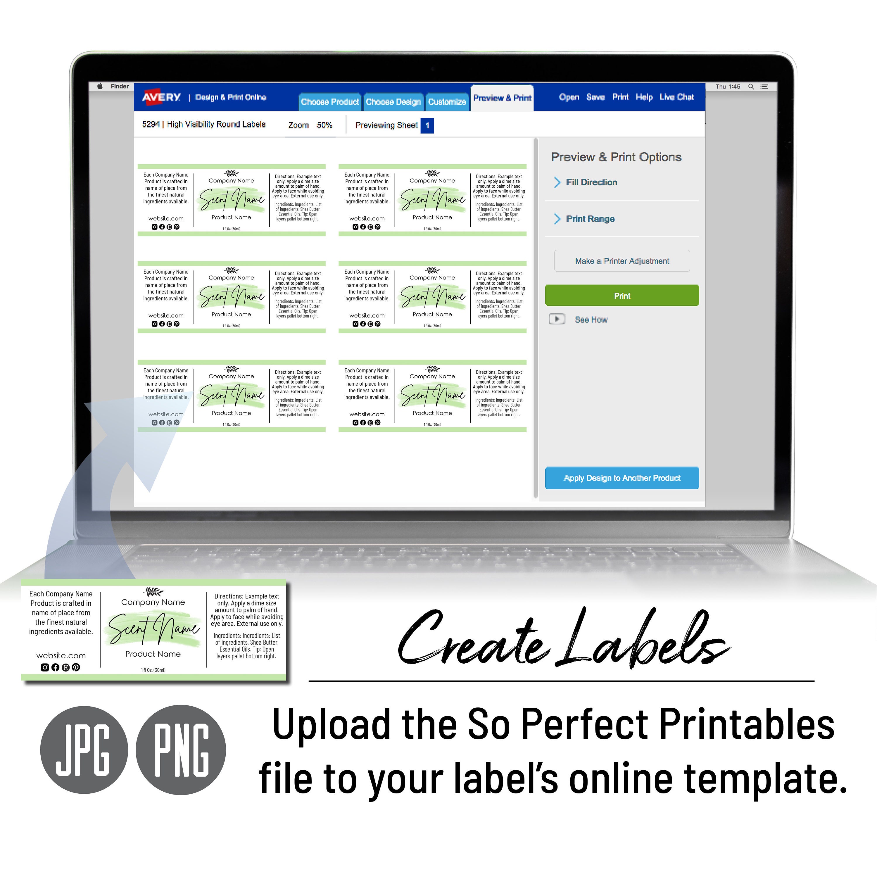 Paint Swash Bottle Label Template. Choose Any Color Customize - Etsy