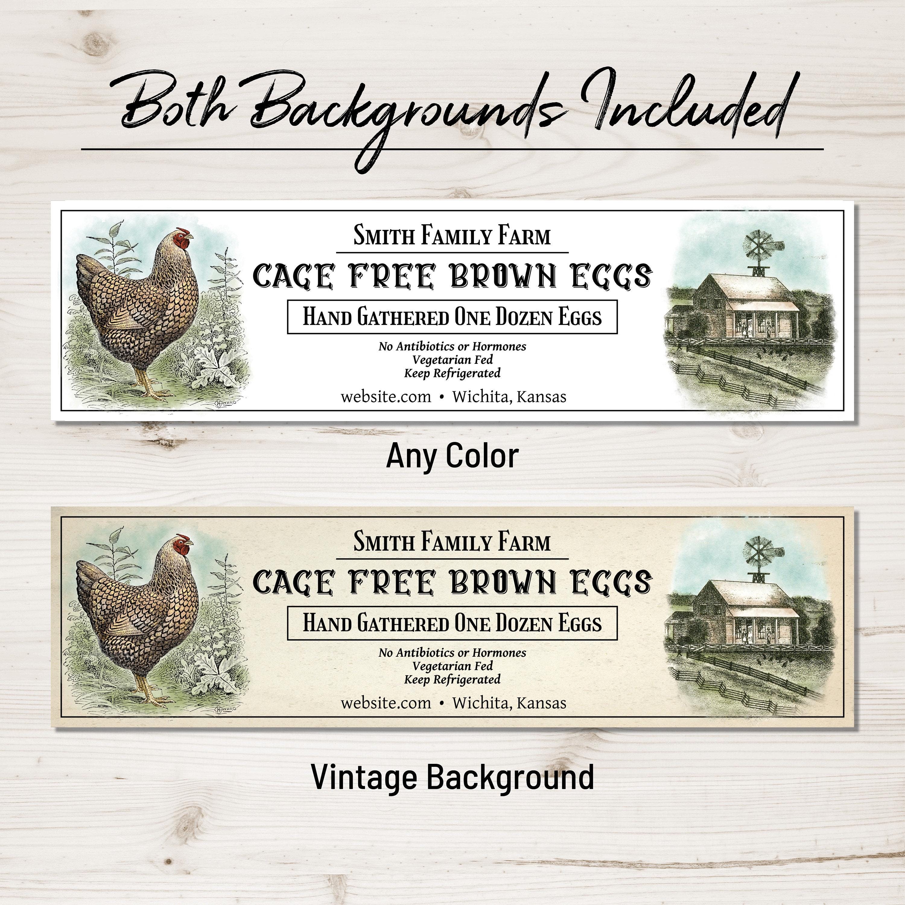 Editable Egg Carton Label. Digital Egg Carton Template. Custom Vintage ...
