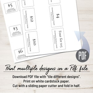 Price Tag, Table Tent Card Template, Shelf Price Card Template ...