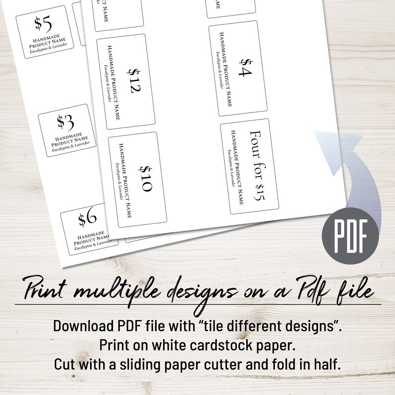 Price Tag Table Tent Card Template Shelf Price Card - Etsy Australia