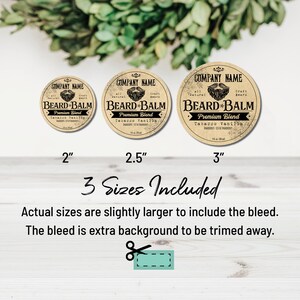 Editable Beard Balm Label Template. Shaving Soap Label. Customize ...