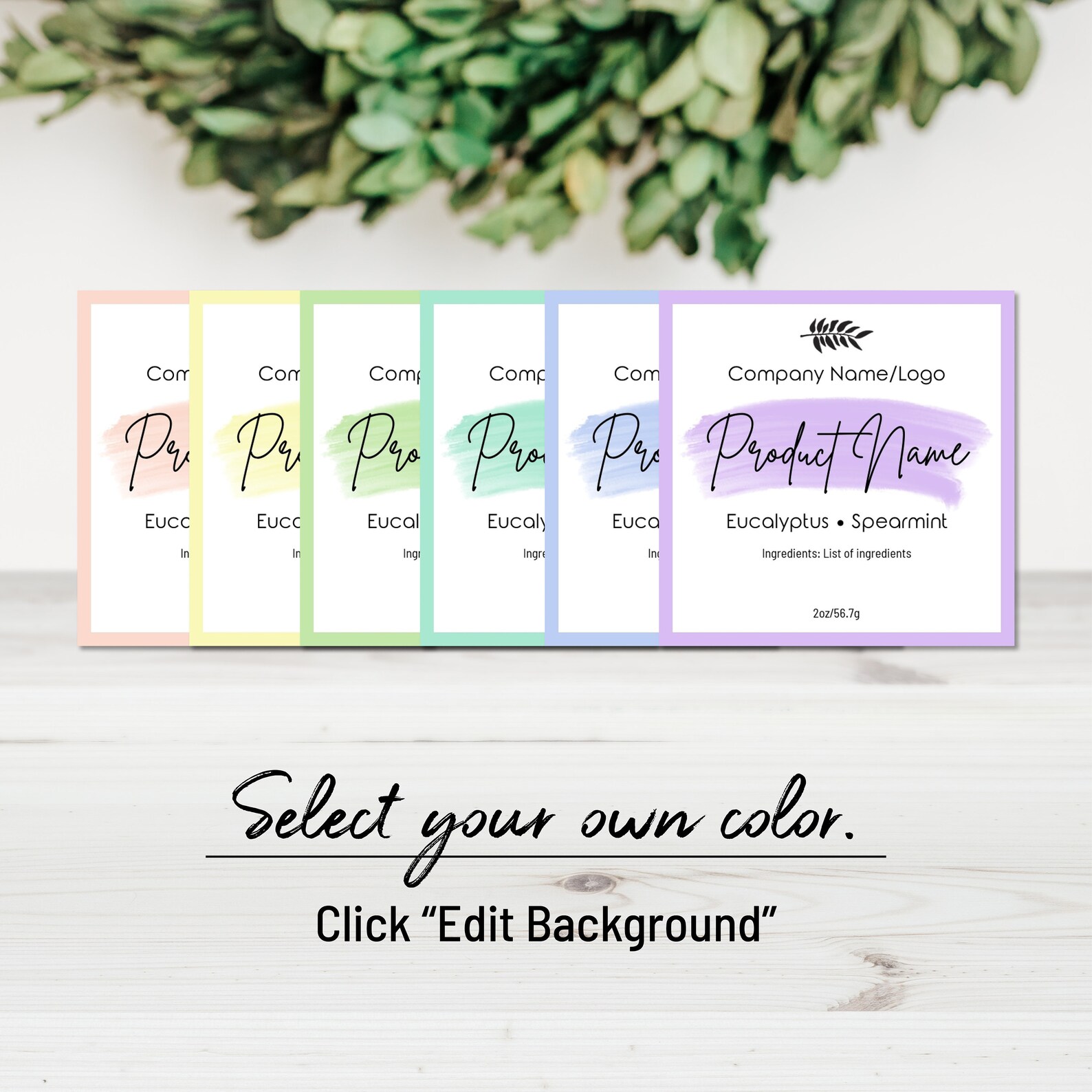 Square Product Label Template, 23 Paint Swash Design. Edit Online ...