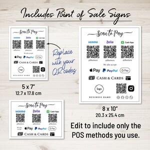 Price List Template Point of Sale Signs, Small Business Editable Price ...