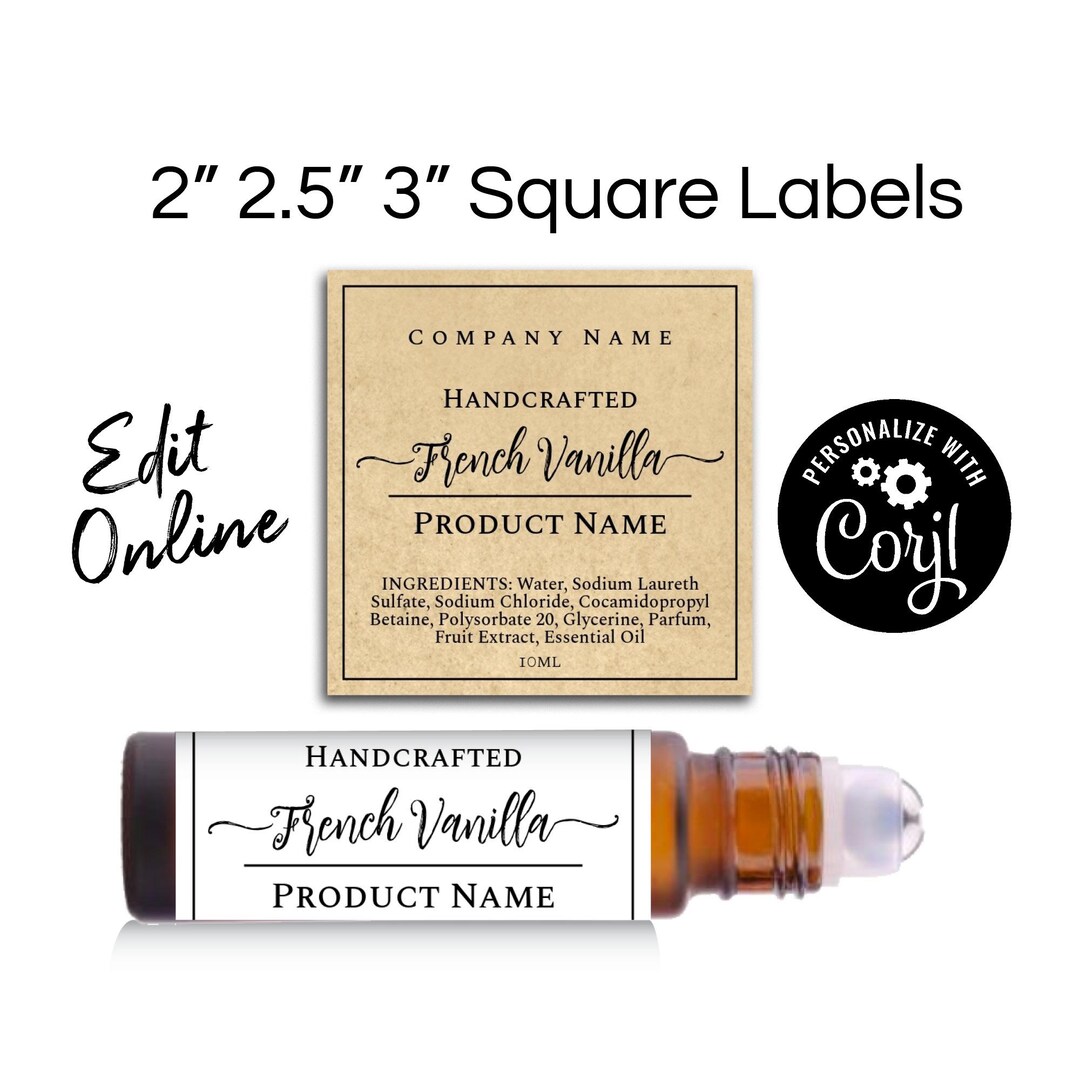 Square Product Label Template, Simply Natural. Edit Online, Download ...