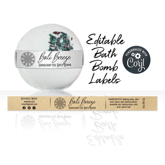 Personalize Label Design Modern Wrap Around Bath Bomb Label Design ...