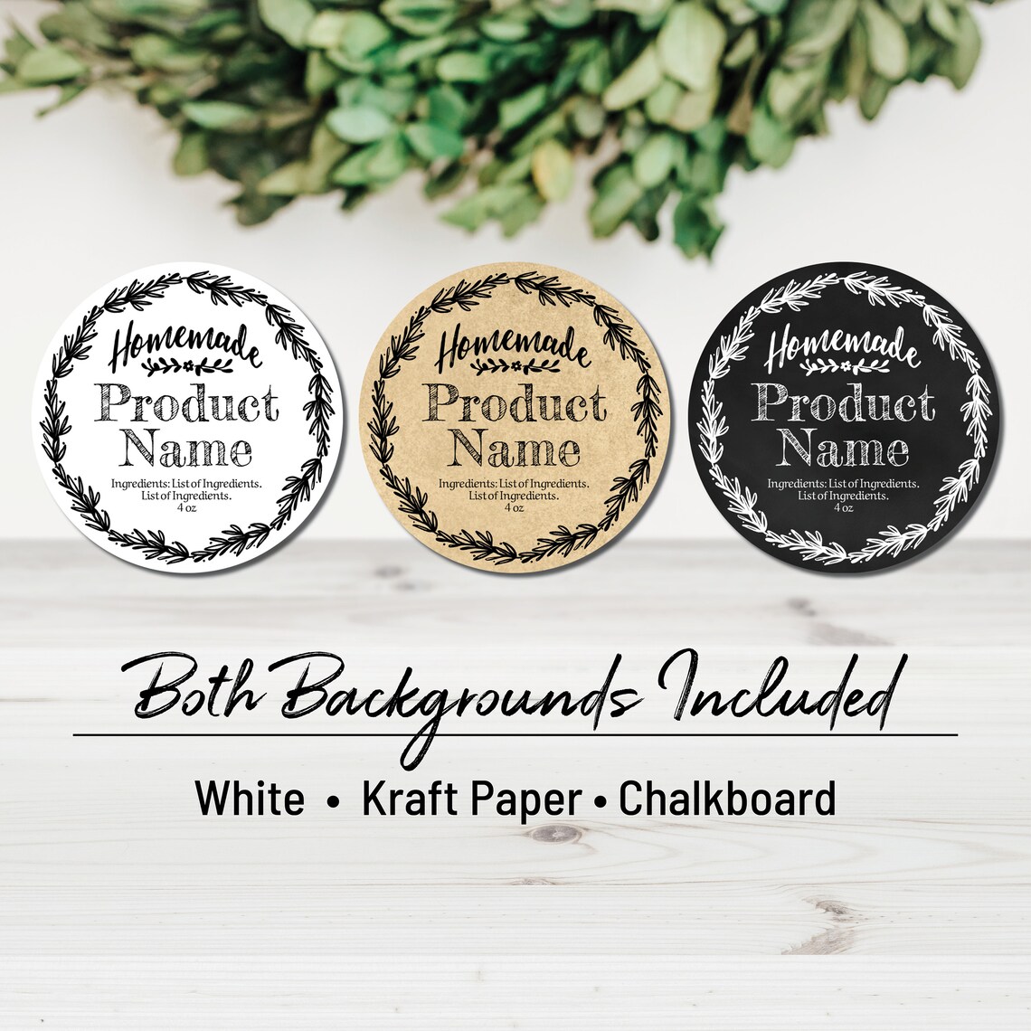 Round Homemade Label. Customizable Packaging Design for - Etsy