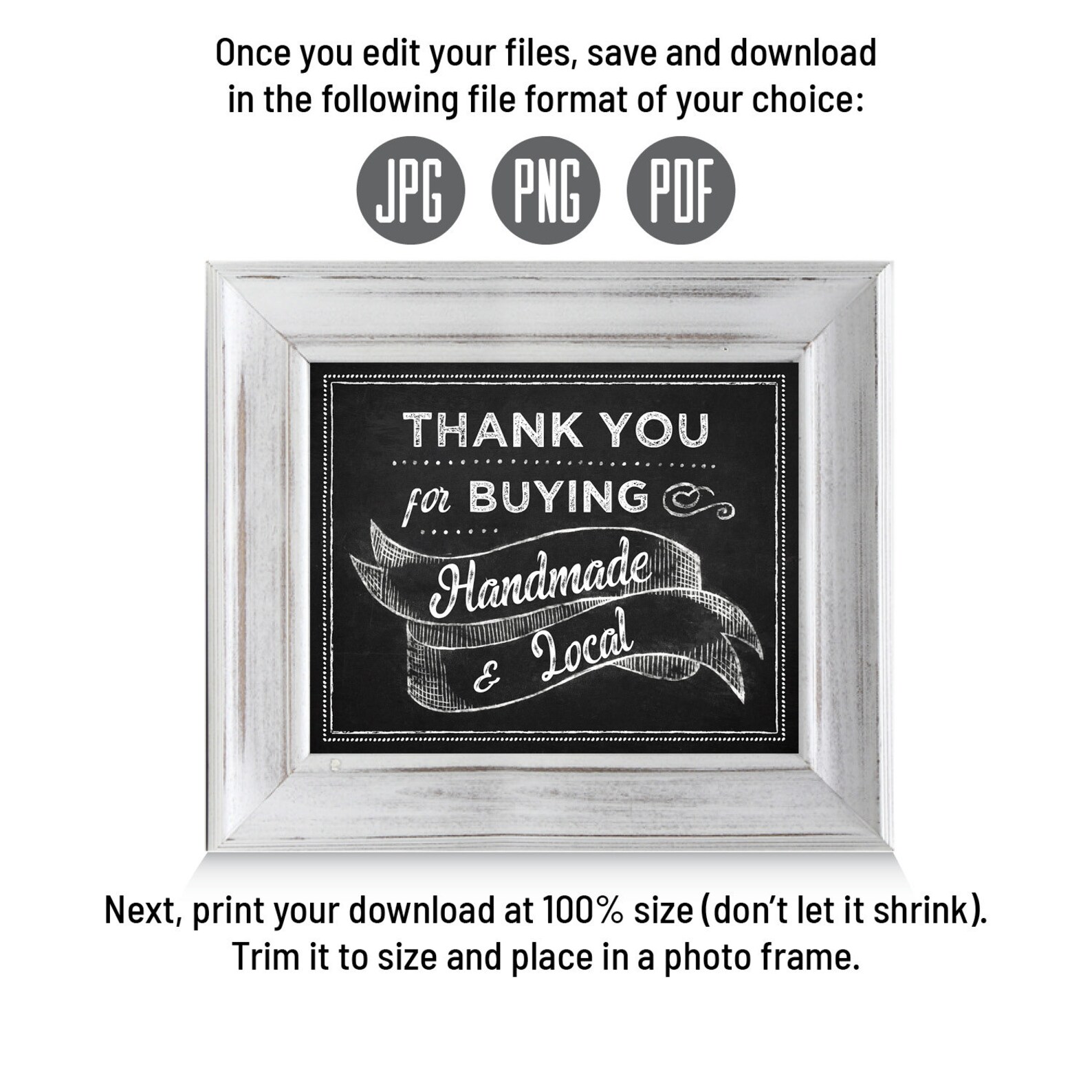 Chalkboard Sign Template Bundle. Small Business Price Sign for - Etsy