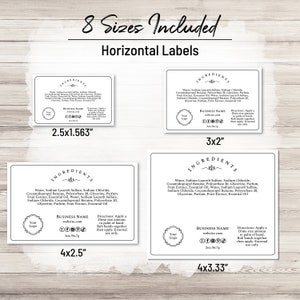 Ingredient Label Template, Custom Product Packaging Sticker ...