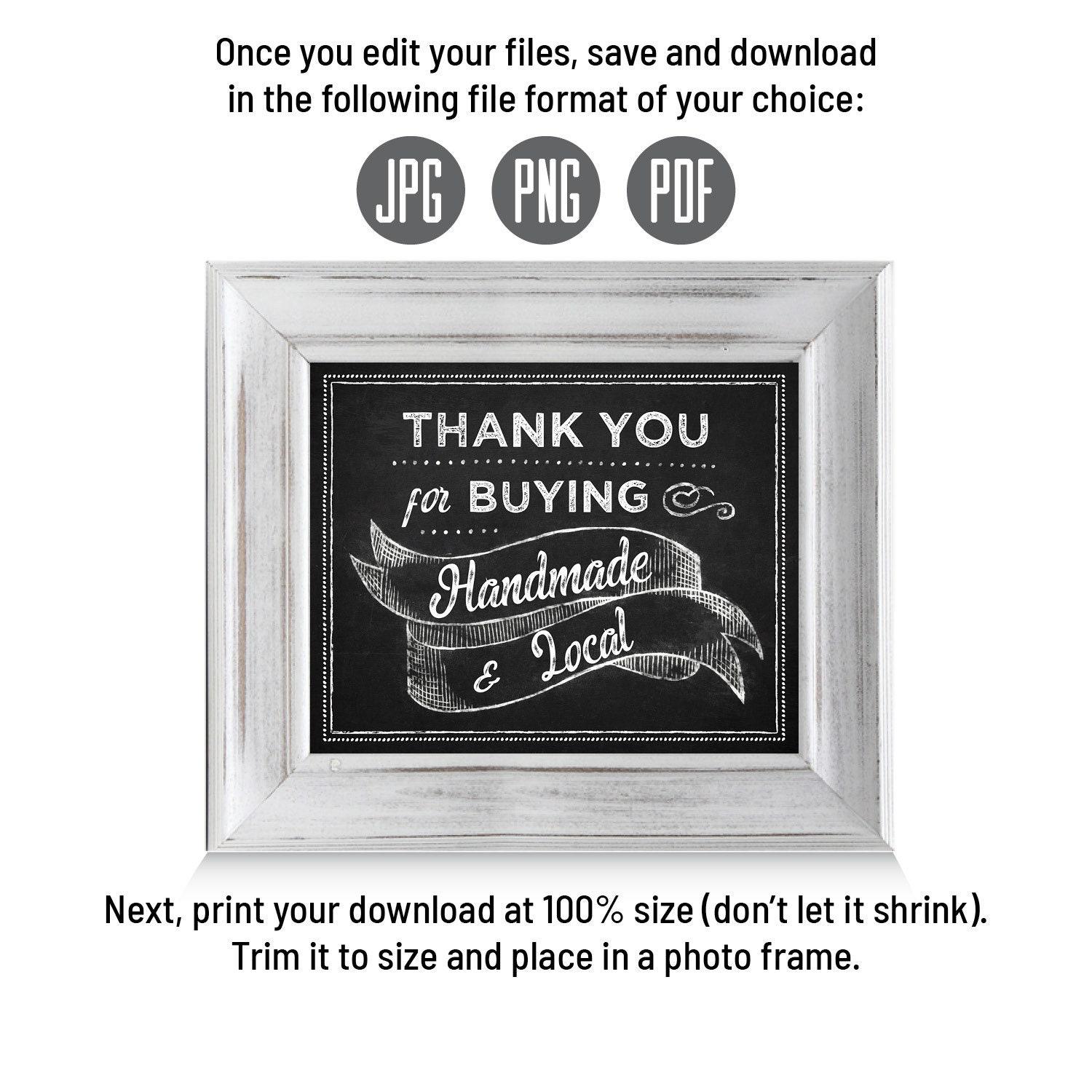 Chalkboard Sign Template Bundle. Small Business Price Sign for Farmer's ...