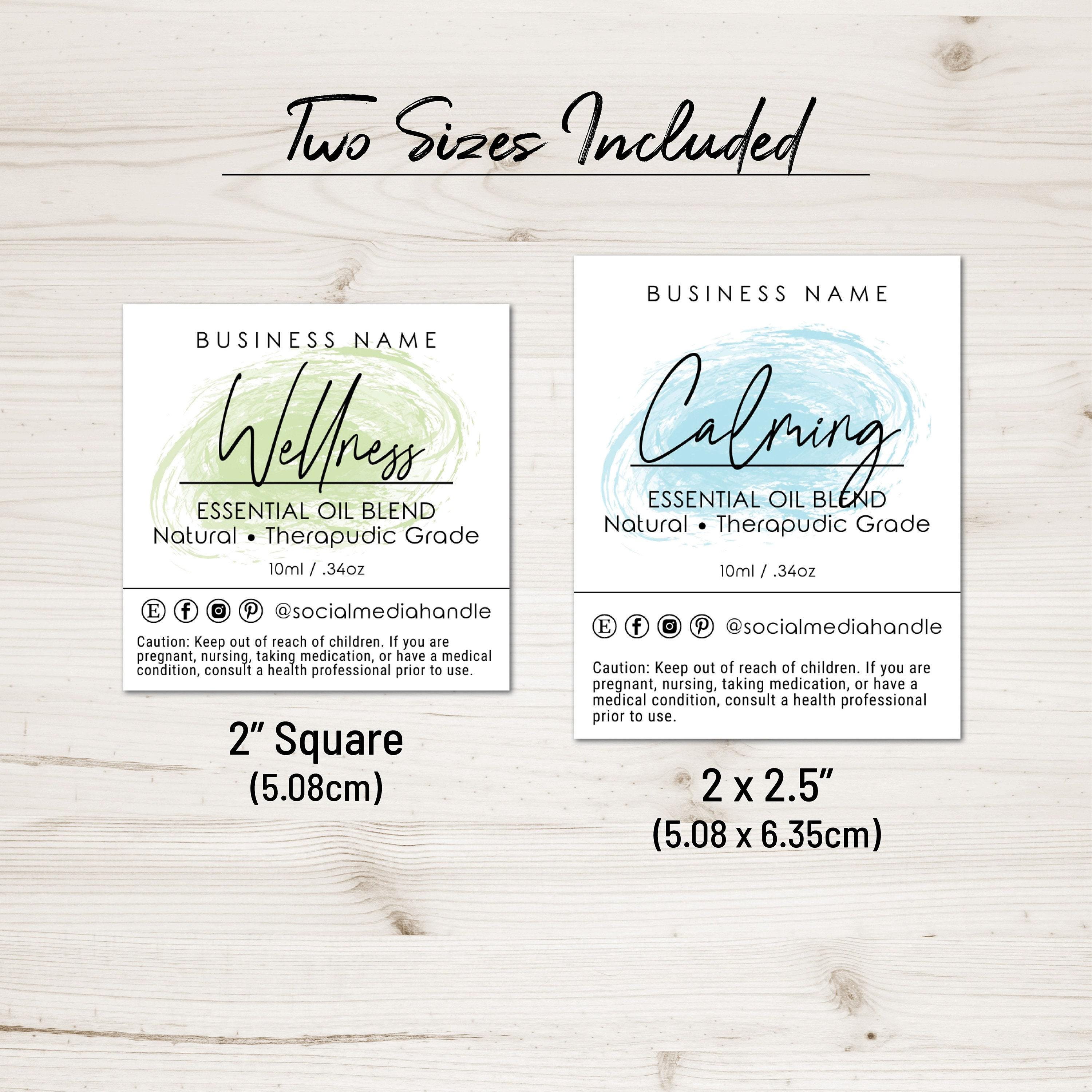 Essential Oil Roller Bottle Label Template, 10ml Roller, Spray Bottle ...