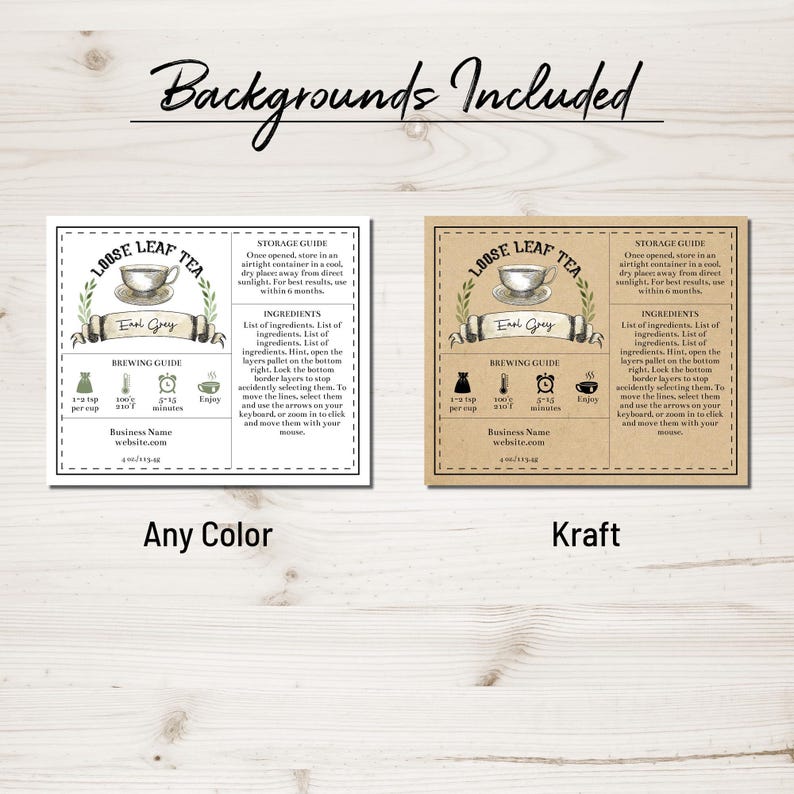Tea Label Template. Tea Bag, Tea Party Label. Sticker Product Template ...
