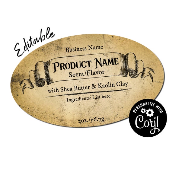 Antique Oval Labels for Jars Bottles Tins Homemade | Etsy