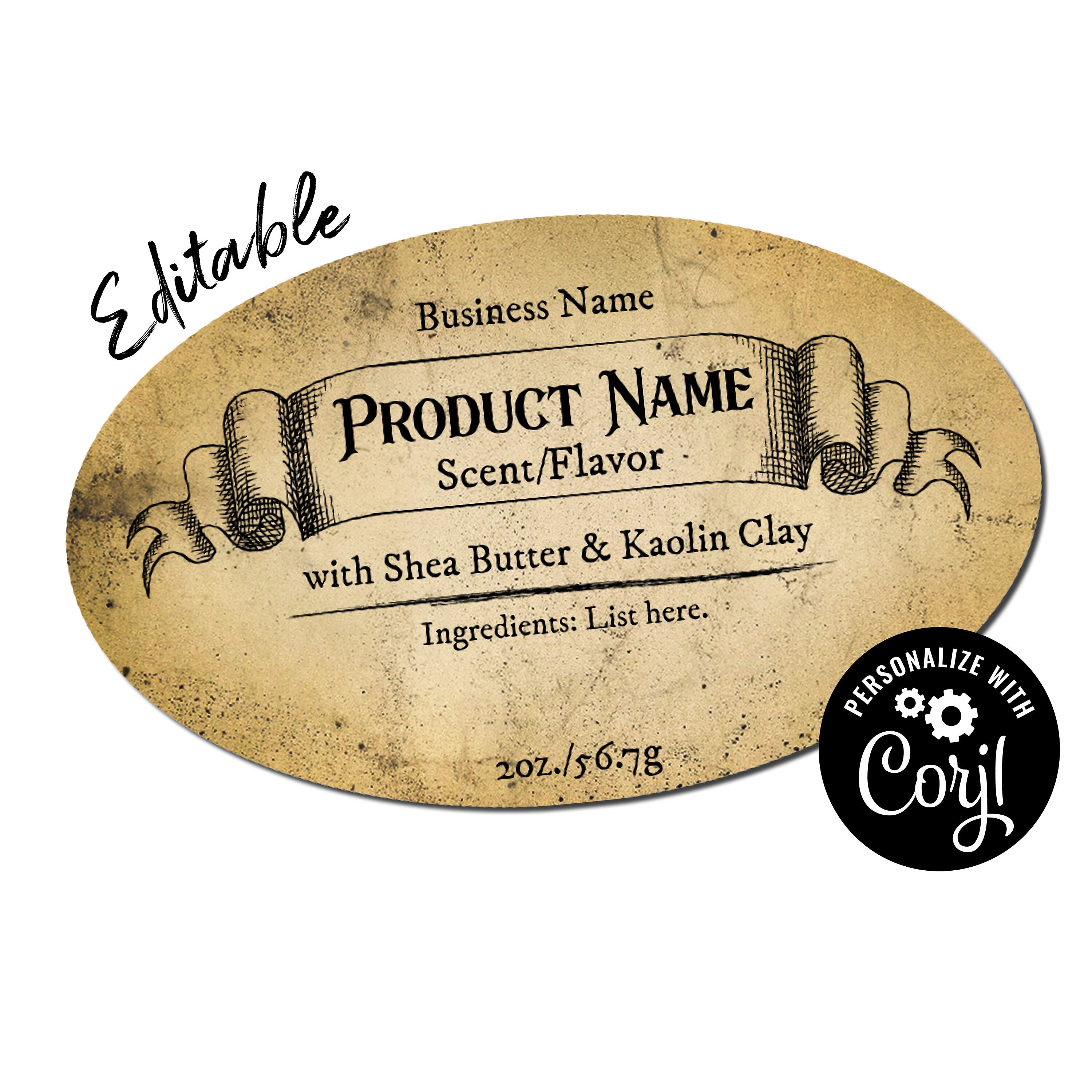 Antique Oval Labels for Jars Bottles Tins Homemade | Etsy