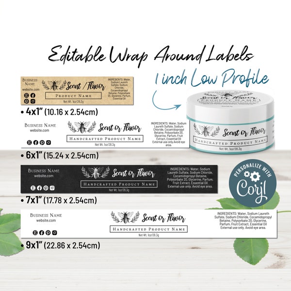 Wrap Around Labels - Etsy