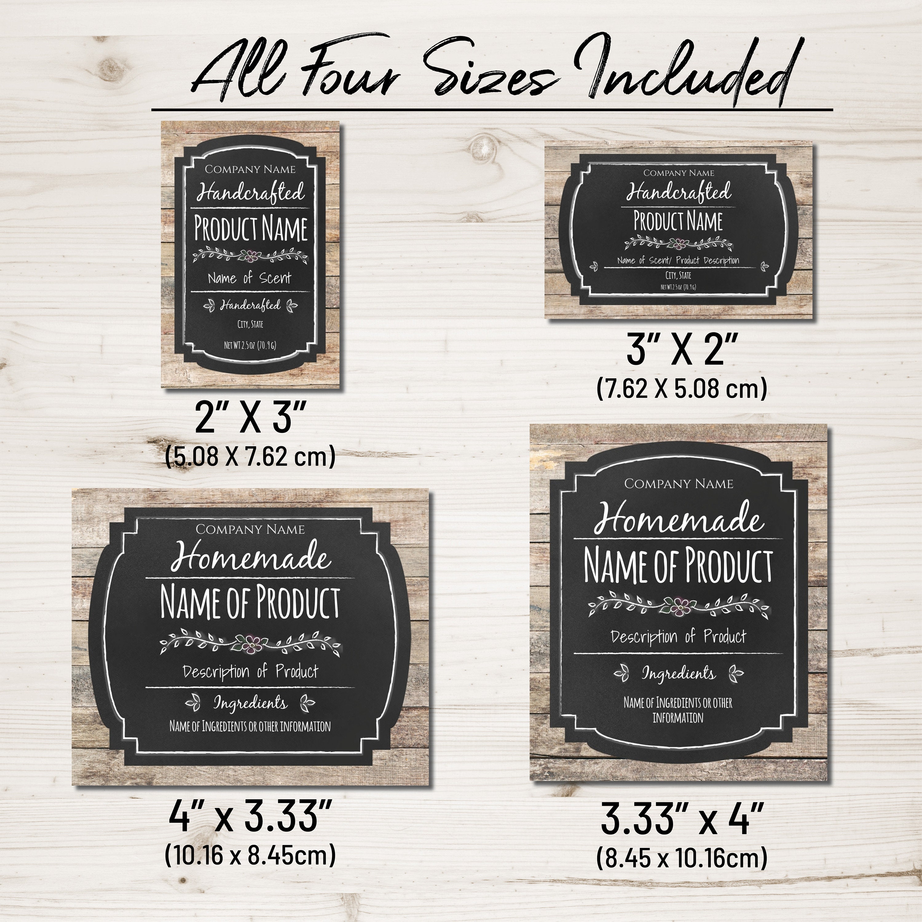 Chalkboard Farmhouse Product Label Template. Labels for Jars - Etsy
