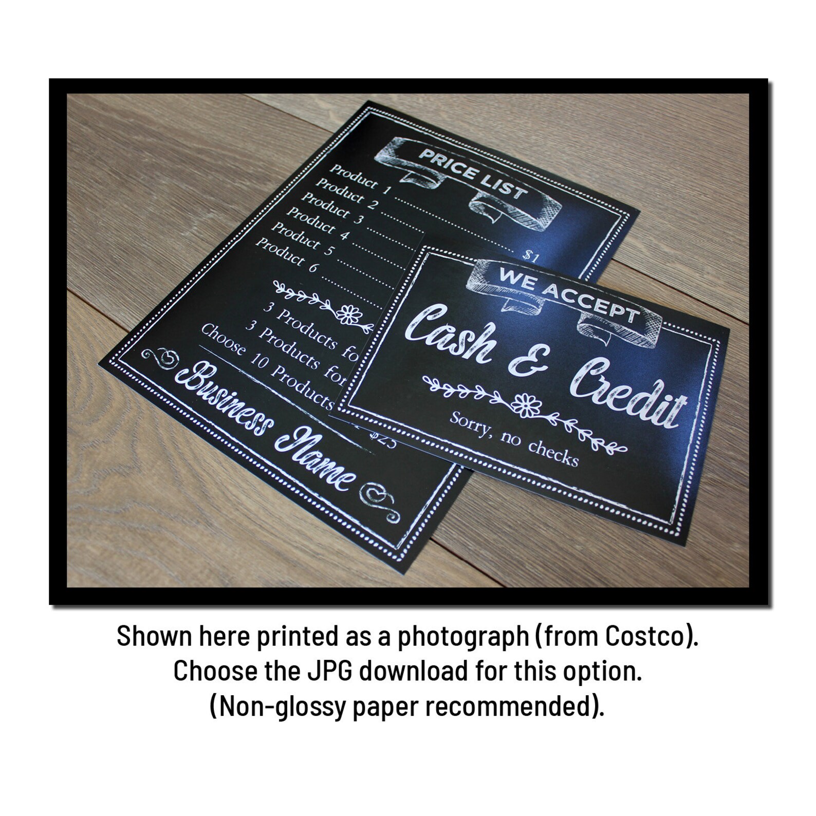 Chalkboard Sign Template Bundle. Small Business Price Sign for - Etsy