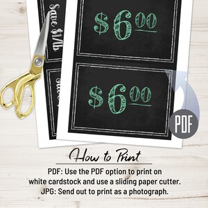 Price List Template, Custom Chalkboard Small Business Price Sign 4x6 ...
