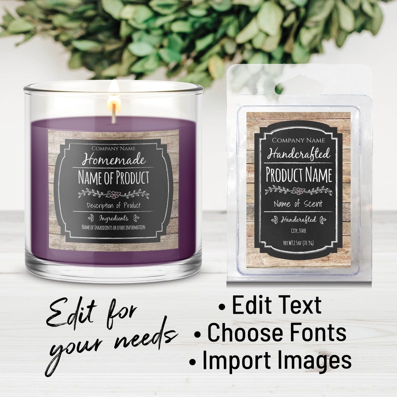 Chalkboard Farmhouse Product Label Template. Labels for Jars | Etsy