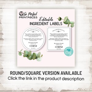 Oval Ingredient Label Template, Custom Product Packaging Sticker ...