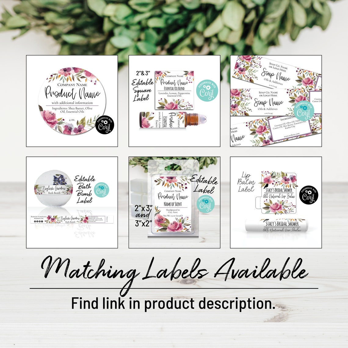 Small Jar Label Front & Back Editable Label Template - Etsy