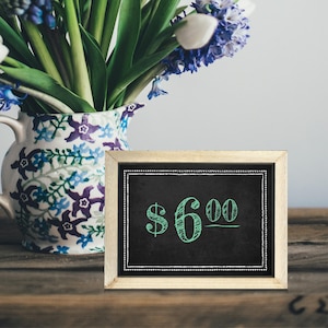 Price List Template, Custom Chalkboard Small Business Price Sign 4x6 ...