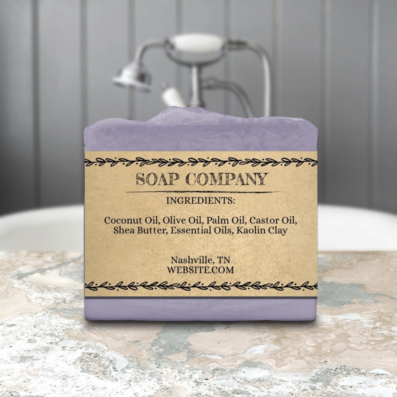 Soap Label Template Hand Drawn Design Custom Printable Soap Etsy