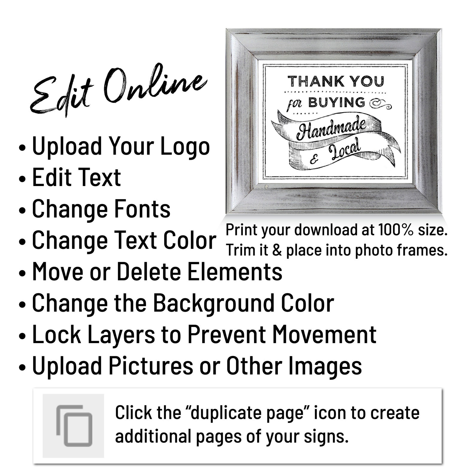 Editable Sign Bundle. Small Business Price Sign for - Etsy