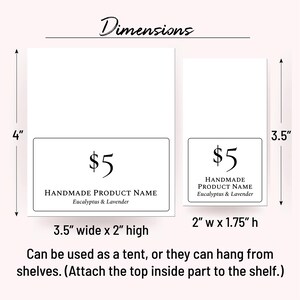 Price Tag, Table Tent Card Template, Shelf Price Card Template ...