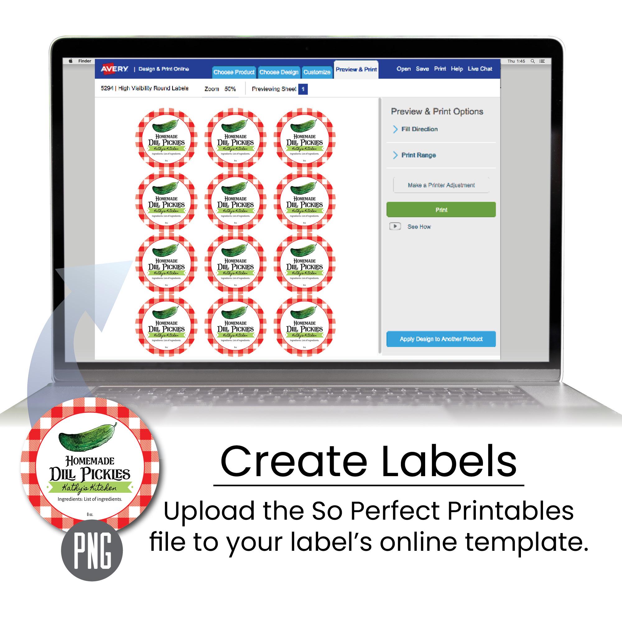 Canning Label Template Bundle. Custom Digital Sticker Templates. Edit ...