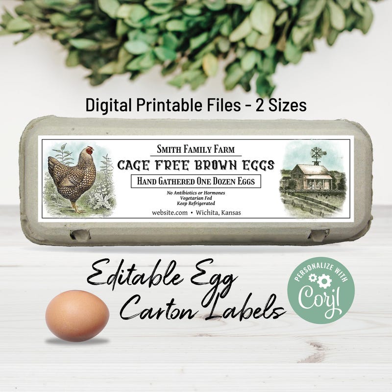 Egg Cartons With Labels - Etsy New Zealand