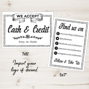 Editable Sign Bundle. Small Business Price Sign for Farmer's Market ...