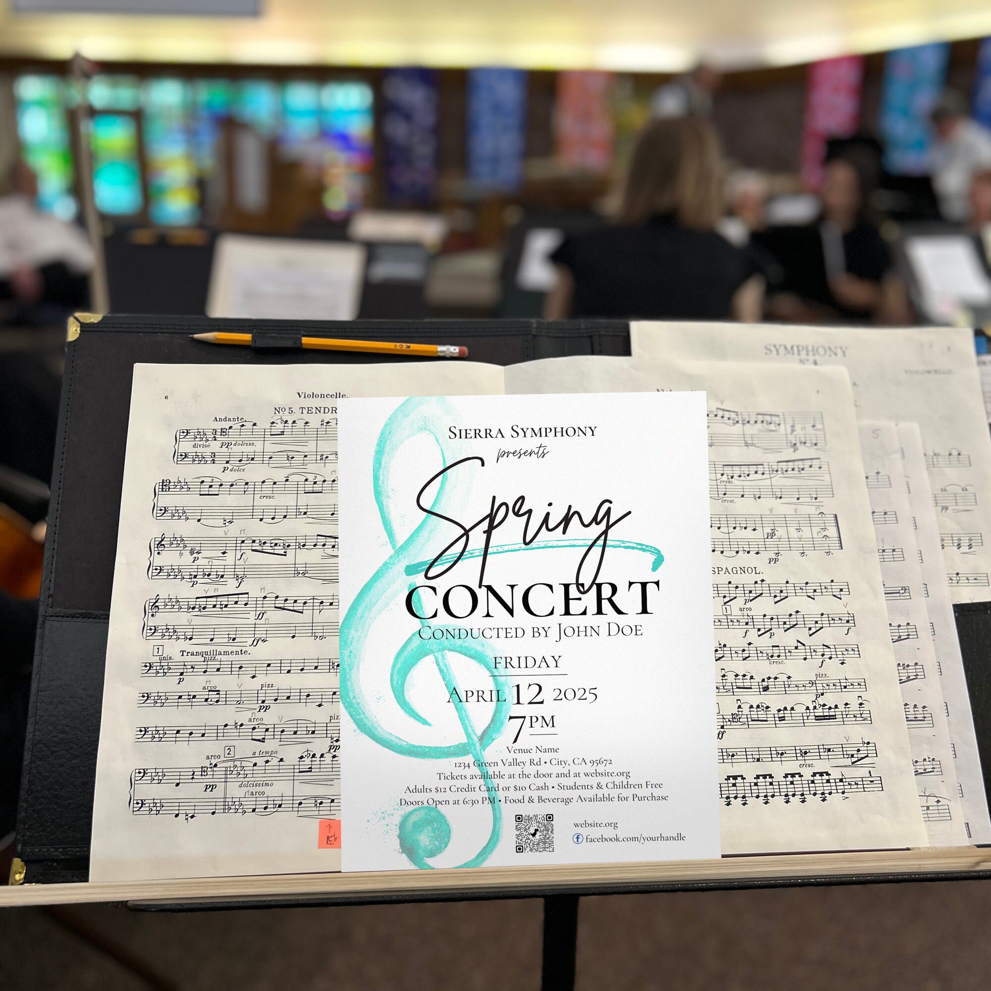 Concert Poster Template + Brochure. Editable in Canva. Flyer for All ...