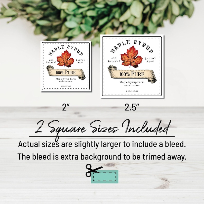 Maple Leaf Labels. Editable Circle Label. Customize Product Label ...