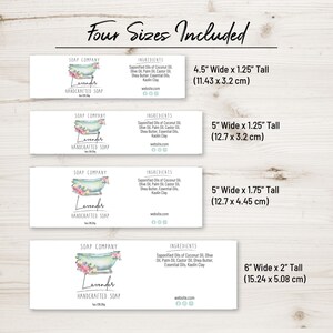 Mini Soap Label Template. Sample, Guest, Hotel Soap Labels in Floral ...