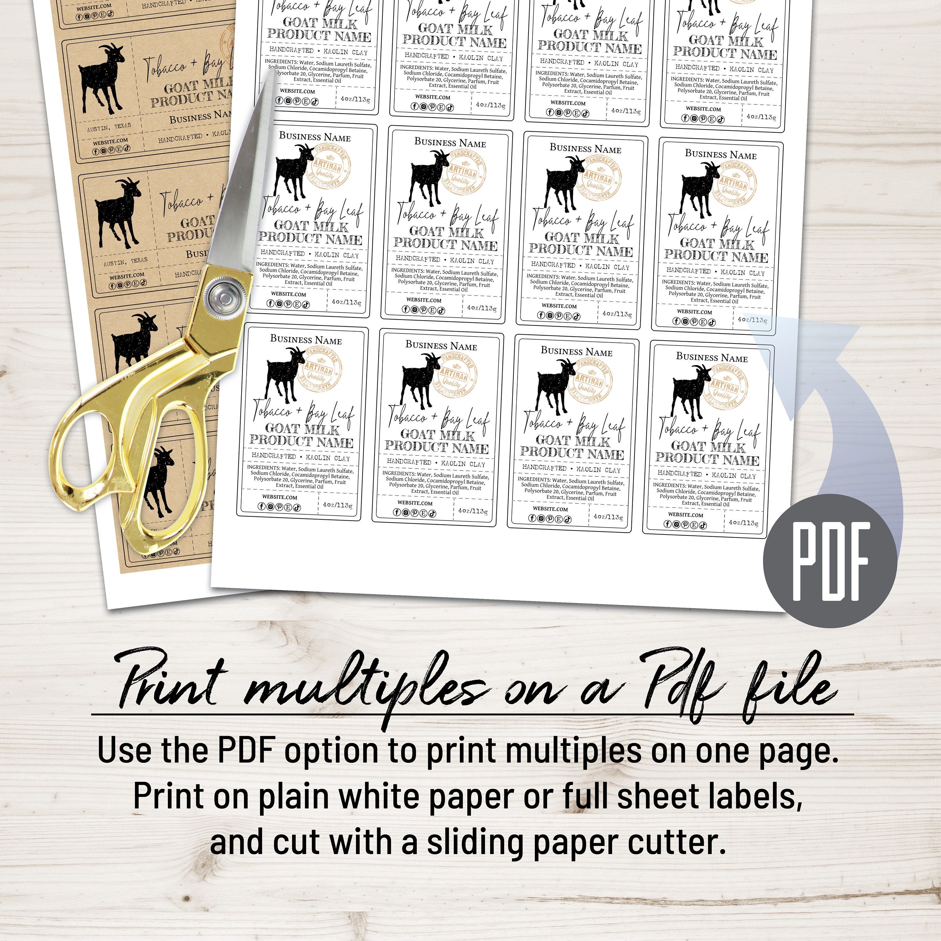 Product Label Template Custom Goat Milk Label Edit Online - Etsy Australia