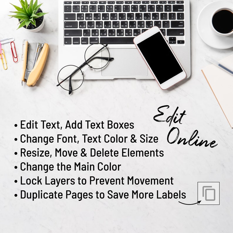 Square Product Label Template 23 Paint Swash - Etsy