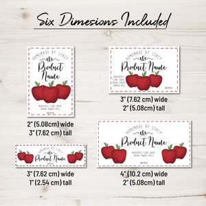 Apple Product Label Template. Apple Sticker Labels for Mason Jars ...