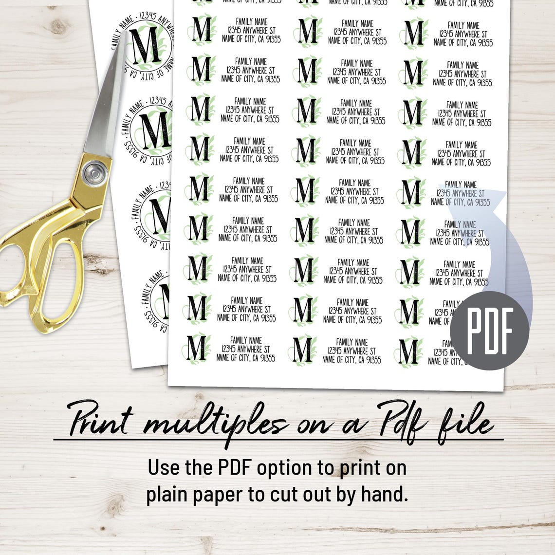 Round Address Labels for Sticker Labels, Printable Address Circle ...