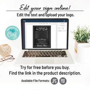 Chalkboard Store Sign for Prices. Small Business Signs for Farmer's ...