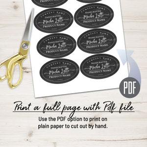 Editable Oval Labels for Jars, Bottles, Tins, Homemade Products ...