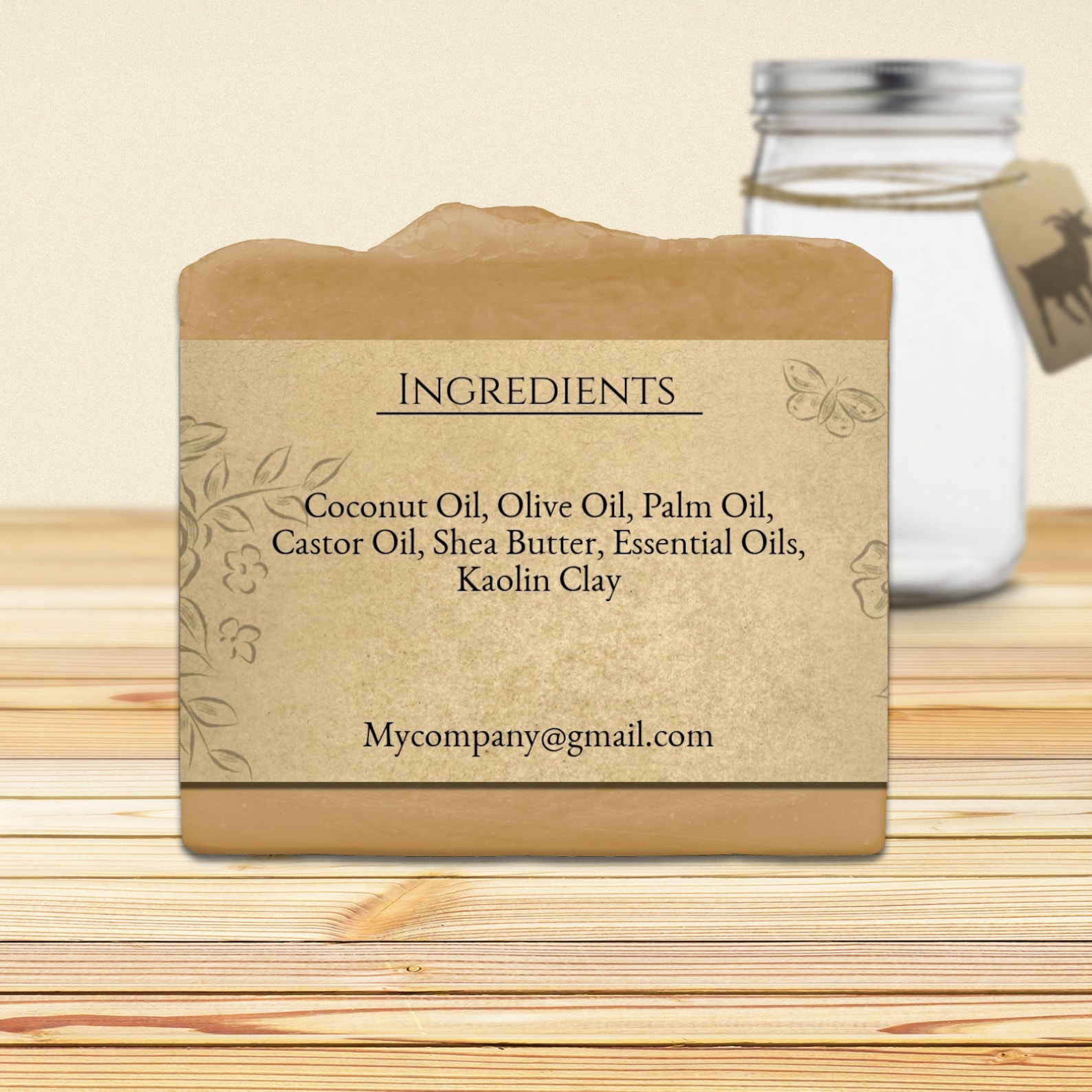 Goat's Milk Handmade Soap Label on Kraft Paper Soap | Etsy