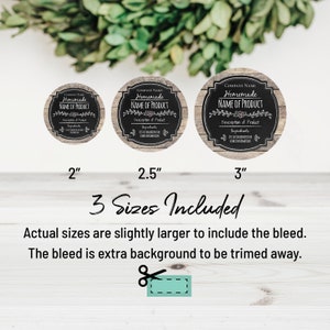 Chalkboard Farmhouse Circle Label. Round Product Label Template. Edit ...