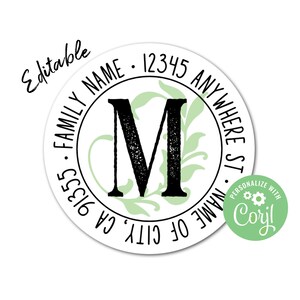 Round Address Labels for Sticker Labels, Printable Address Circle ...
