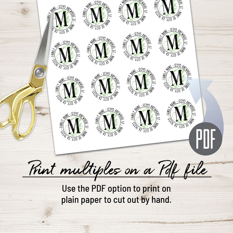 Round Address Labels for Sticker Labels Printable Address - Etsy