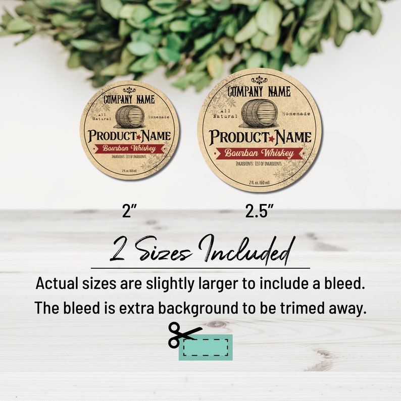 Whiskey Barrel Sticker Template. Editable Circle Label for - Etsy
