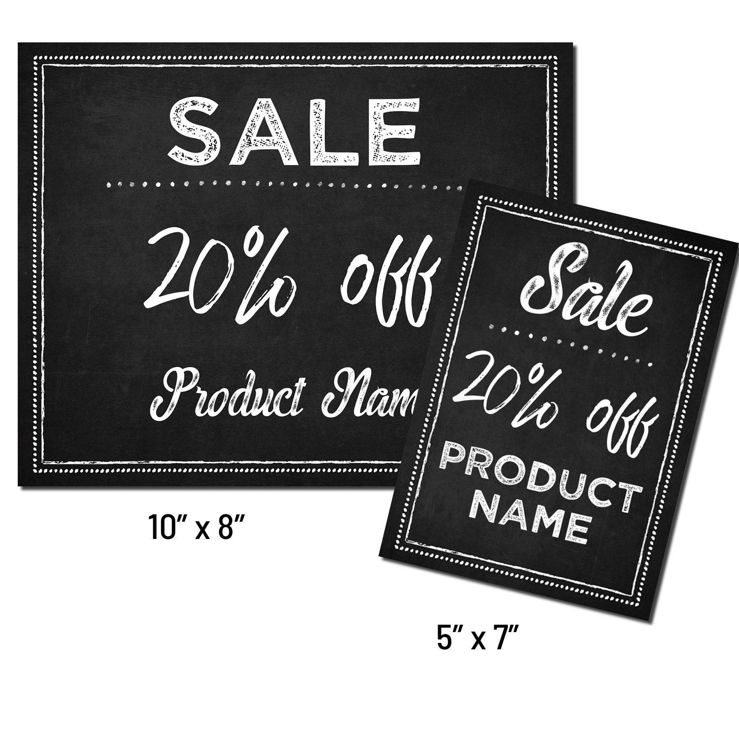 Chalkboard Sign Template Bundle. Small Business Price Sign for Farmer's ...