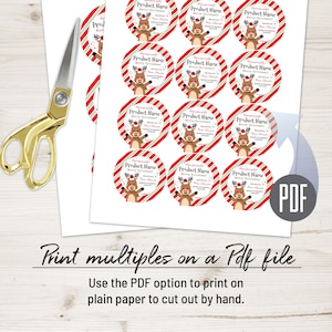 Christmas Cookie Label Template, Custom Product Packaging Sticker ...