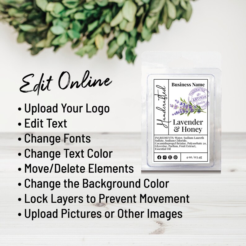 Product Labels Garden Stamp Template Labels for Jars Liquid - Etsy