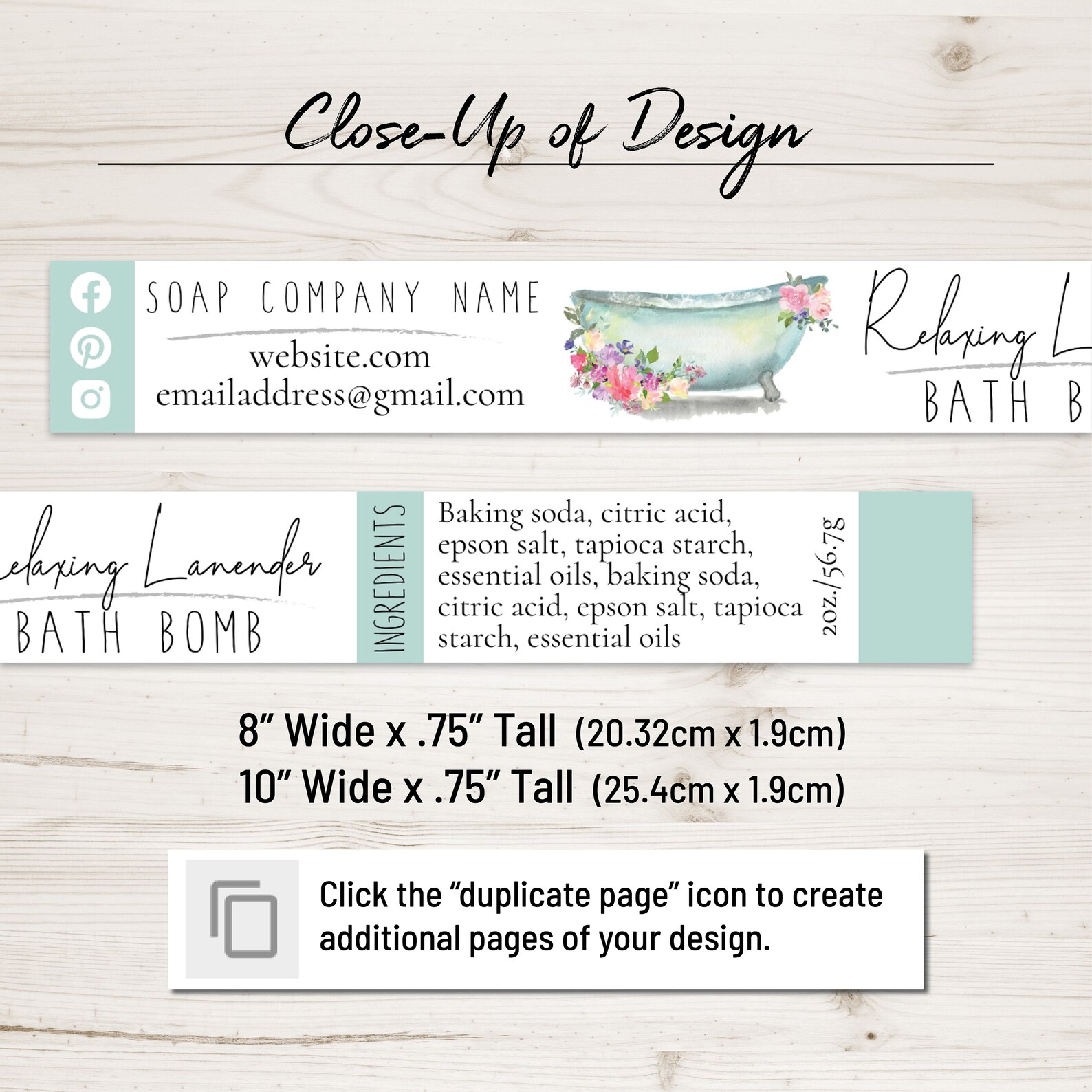 Editable Bath Bomb Label Template Watercolor Bathtub. - Etsy